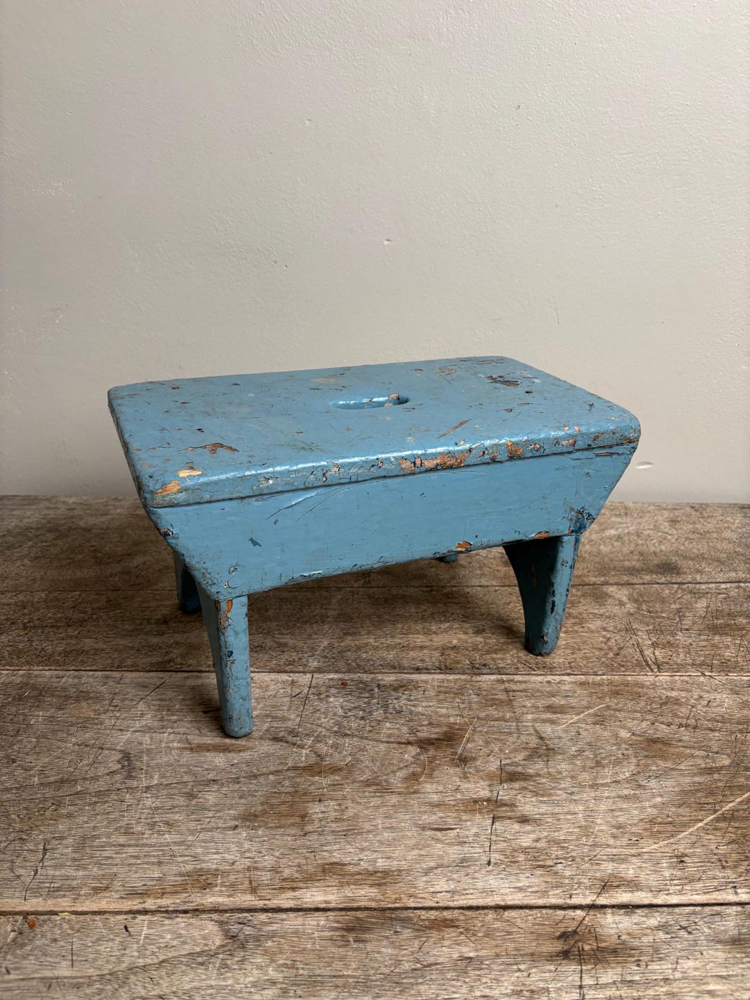 Antique Robin's Egg Blue Primitive Step Stool - Etsy