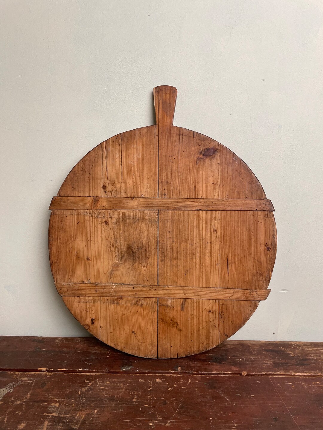 Antique Primitive Round Wood Cutting Board - Etsy