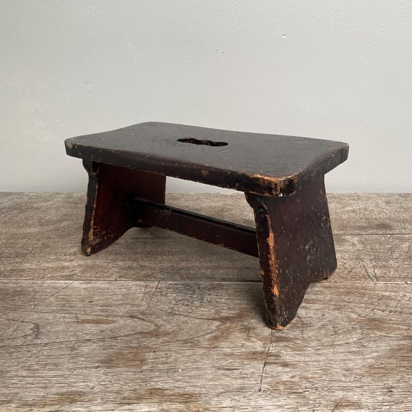 Small Antique Stool - Etsy