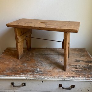 Antique Mustard Primitive Step Stool - Etsy