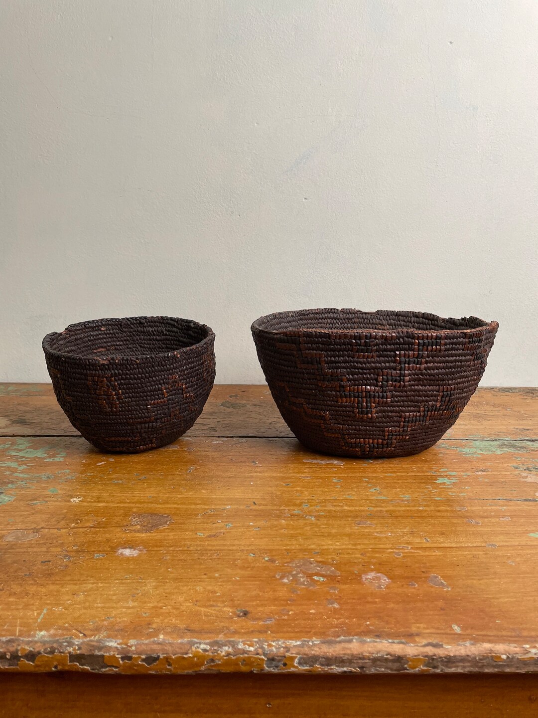 Antique Pair of Native American Woven Bowls, Ca. Mid 1850's - Etsy