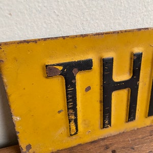 Antique Metal Yellow Third Street Street Sign - Etsy