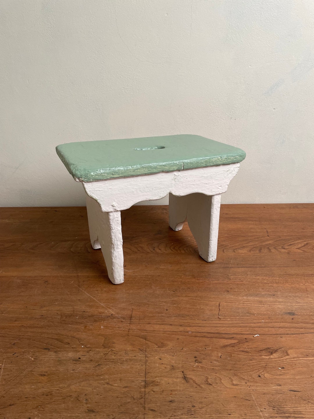 Antique Painted Primitive Step Stool - Etsy