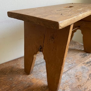 Antique Mustard Primitive Step Stool - Etsy