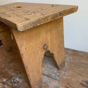 Antique Mustard Primitive Step Stool - Etsy