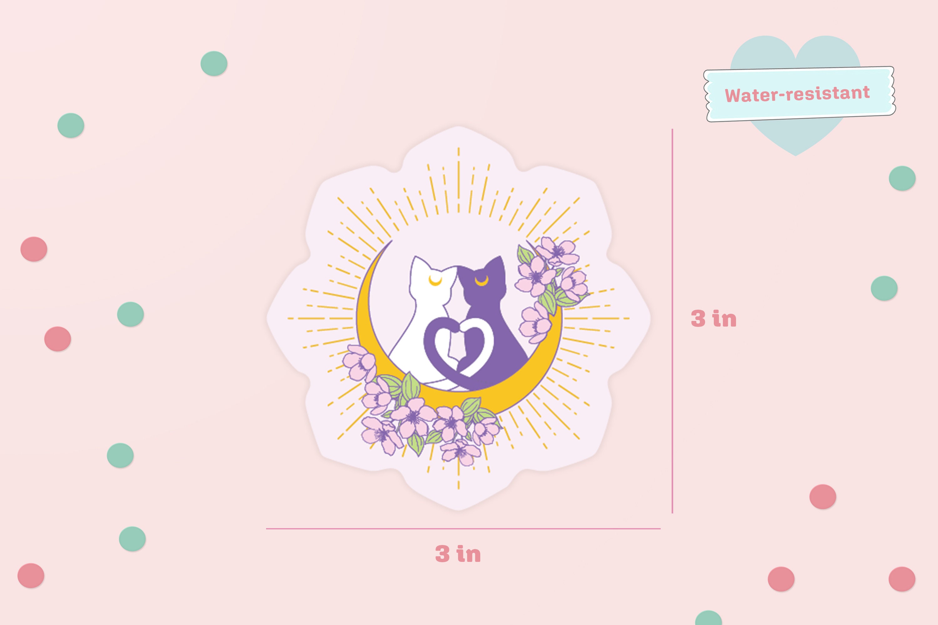 Luna & Artemis Vinyl Sticker Sailor Moon Die-cut Decal for - Etsy