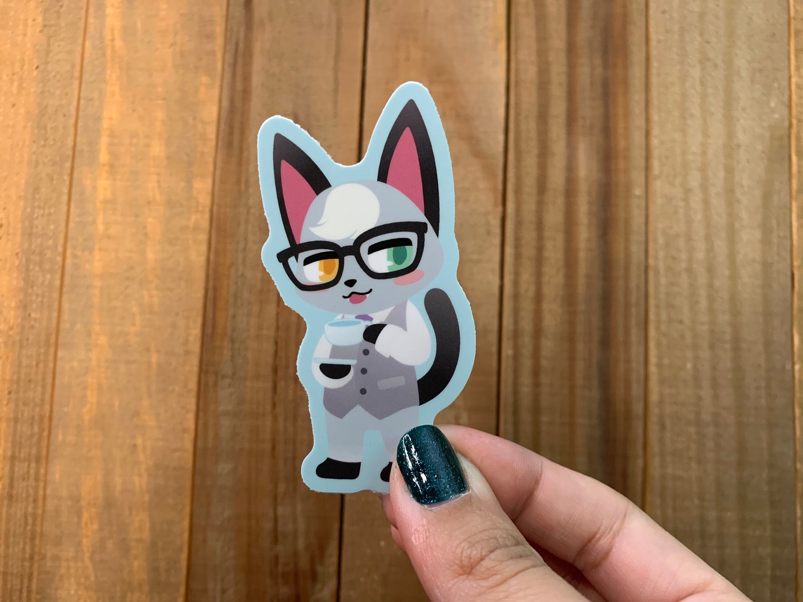 Raymond Vinyl Sticker Animal Crossing Inspired Die-cut | Etsy