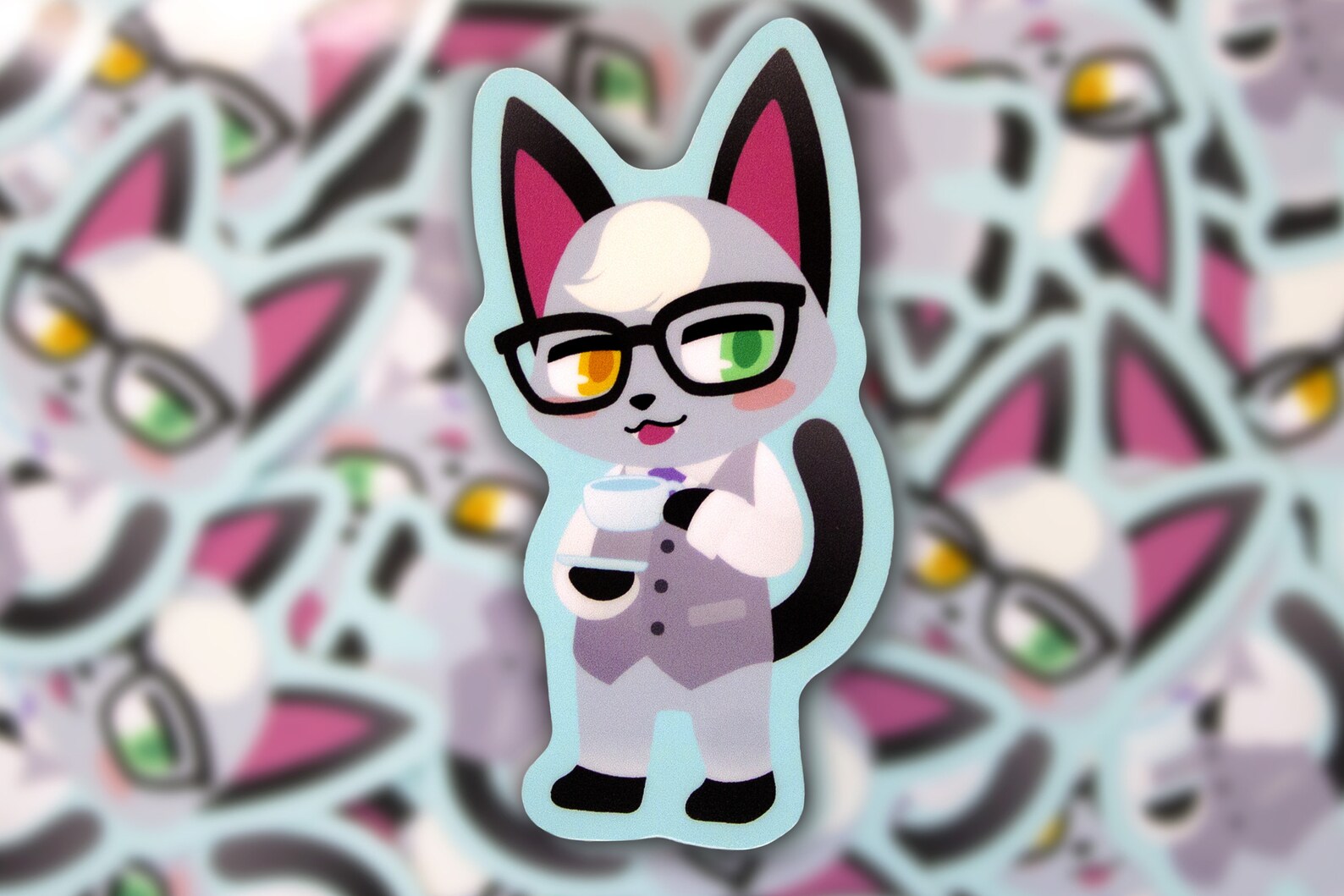 Raymond Vinyl Sticker Animal Crossing Inspired Die-cut - Etsy