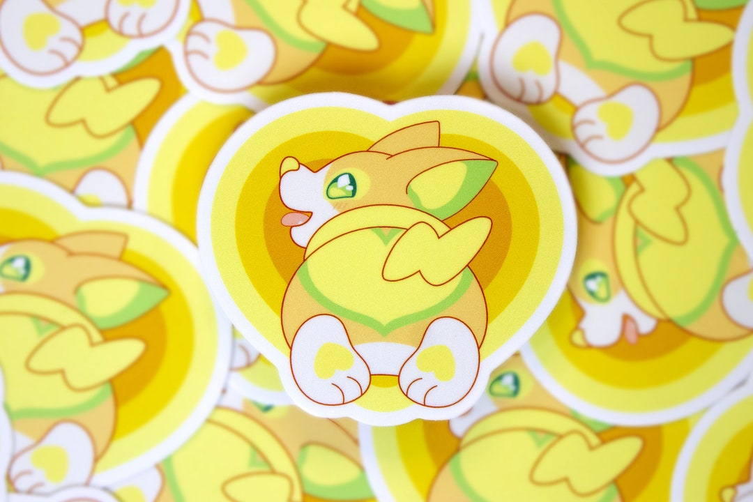 Yamper Vinyl Sticker | Pokemon | Electric Corgi | Die-cut Decal for ...