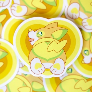 Yamper Vinyl Sticker | Pokemon | Electric Corgi | Die-cut Decal for ...