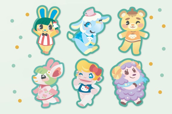 Paper & Party Supplies Animal Crossing Villager Vinyl Stickers Etoile ...