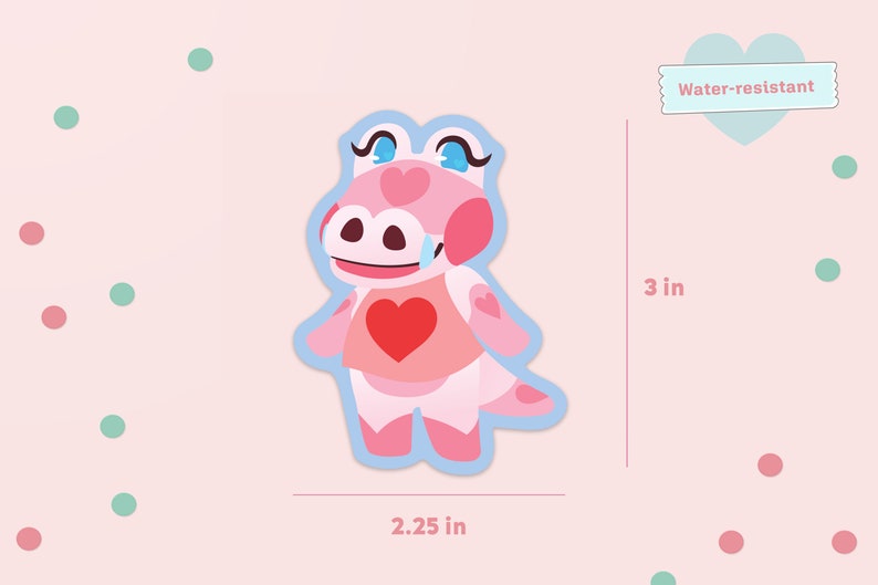 Gayle Vinyl Sticker Animal Crossing Inspired Die-cut Decal - Etsy