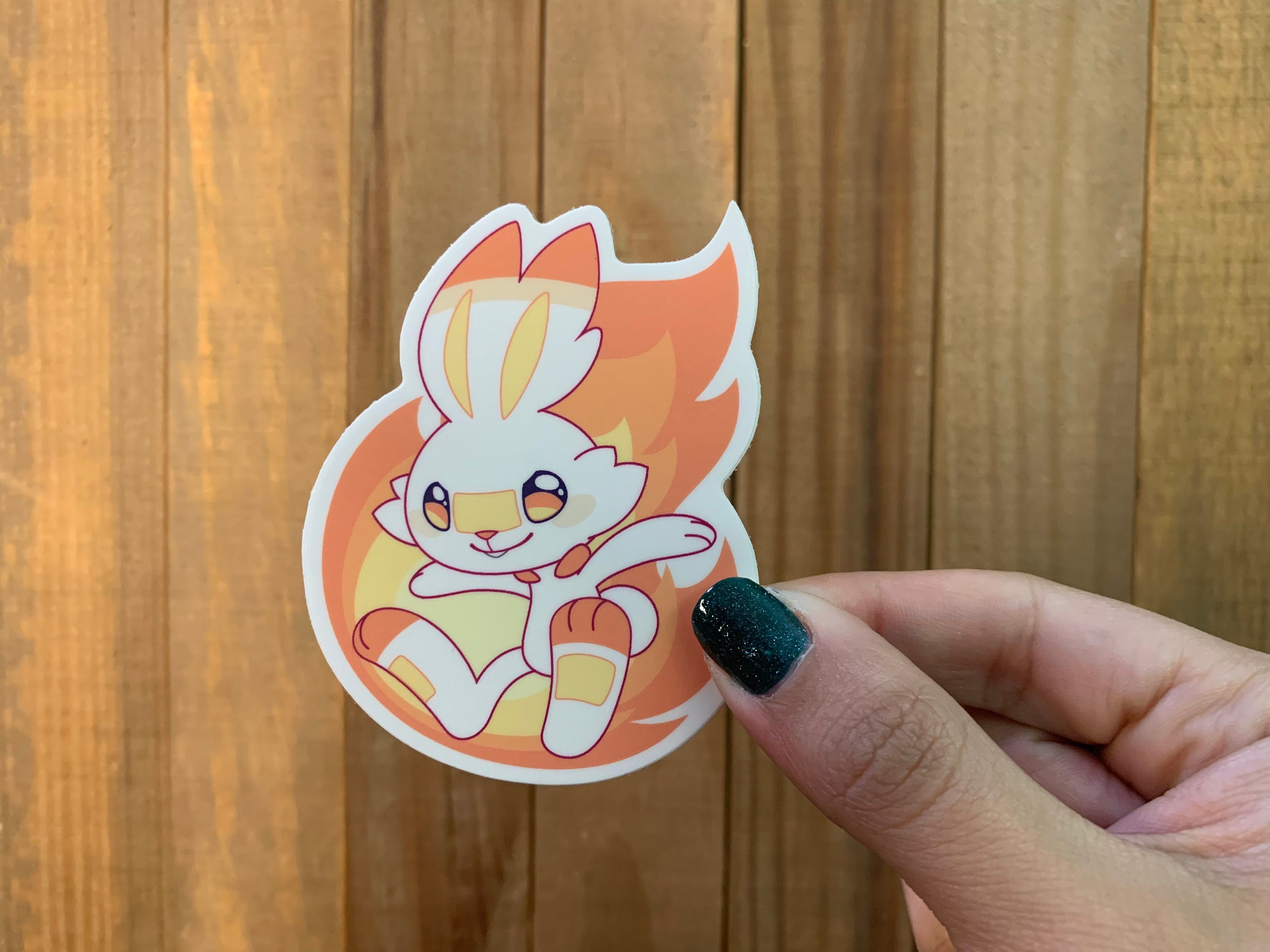 Scorbunny Vinyl Sticker Pokemon Fire Bunny Die-cut decal | Etsy