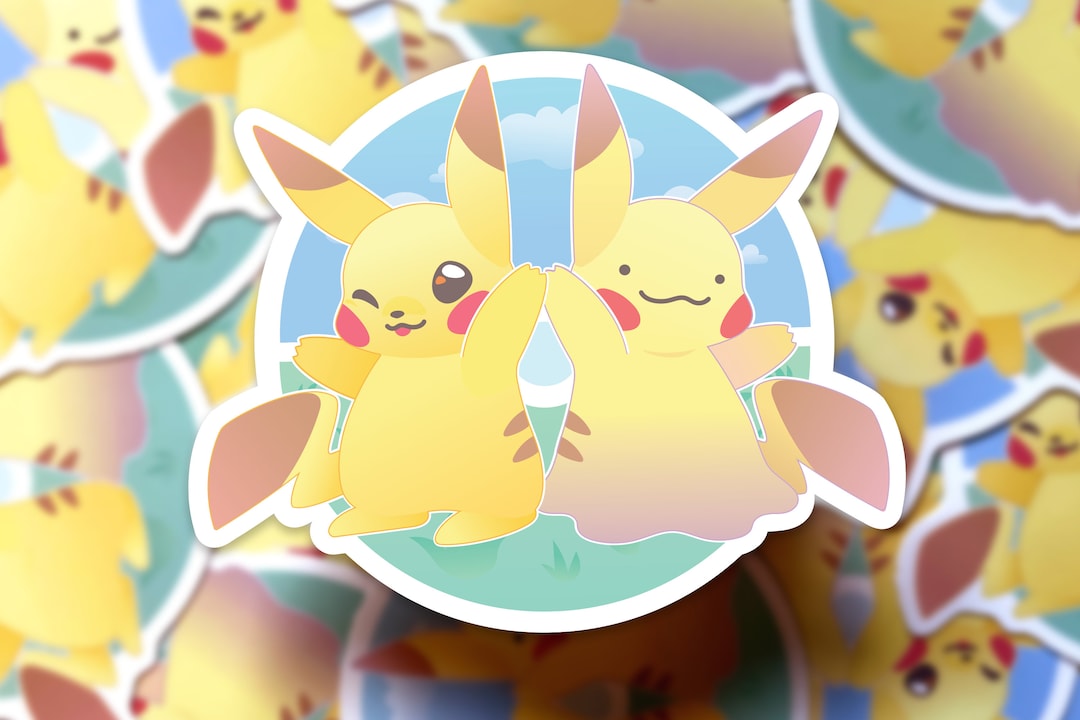 Pika-choose You Vinyl Sticker | Pokemon | Pikachu & Ditto | Die-cut ...
