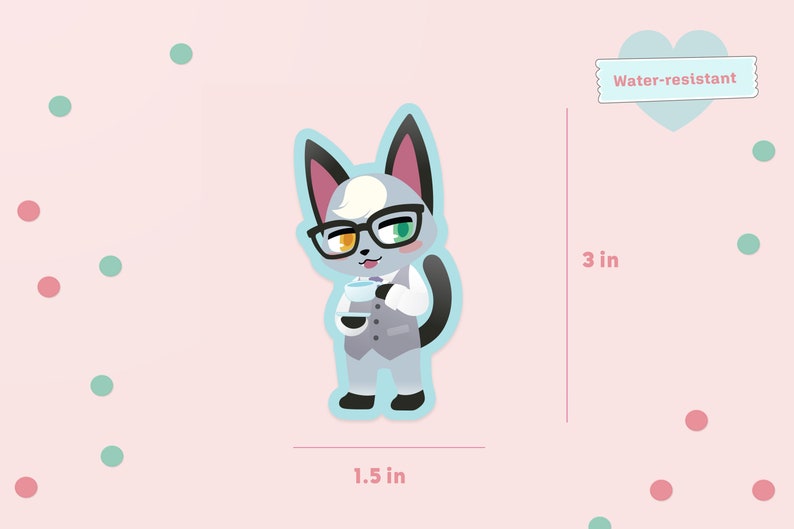 Raymond Vinyl Sticker Animal Crossing Inspired Die-cut - Etsy