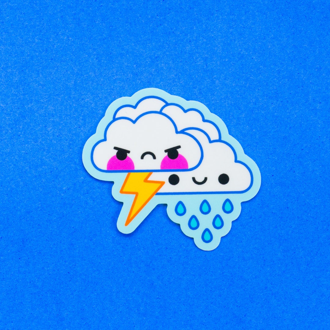 Clouds Vinyl Sticker - Colourful Sticker - Laptop Decal - Journal ...