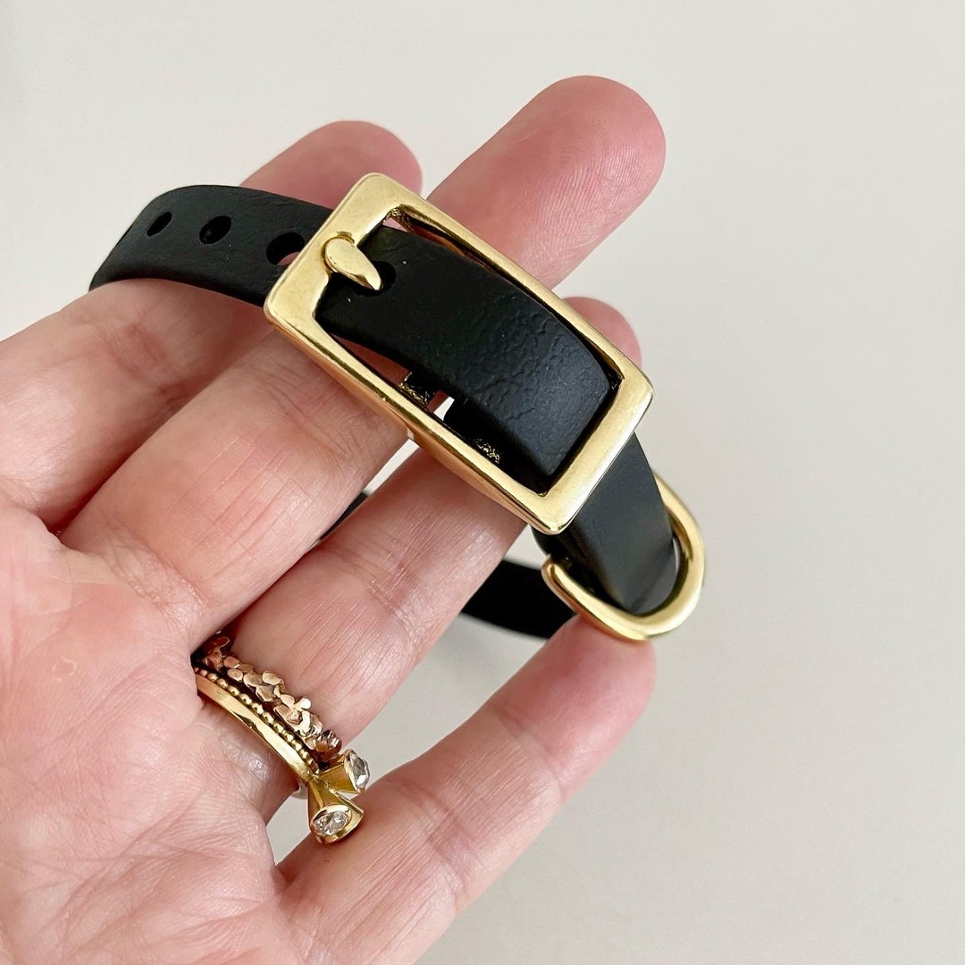 Mini Biothane Collar With Solid Brass Hardware-colour Options Available ...