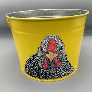 Hand-painted Chicken Bucket - Medium - 5 Quart - Etsy