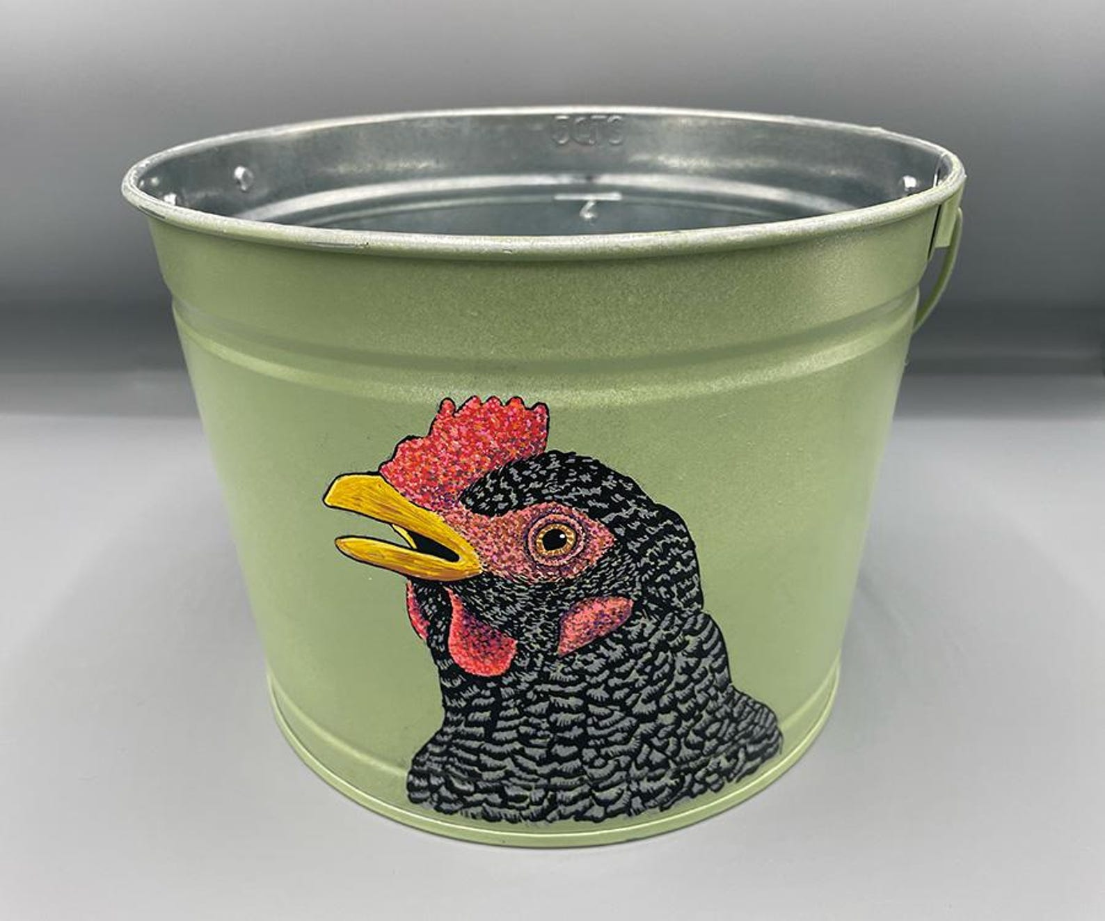Hand-painted Chicken Bucket - Medium - 5 Quart - Etsy