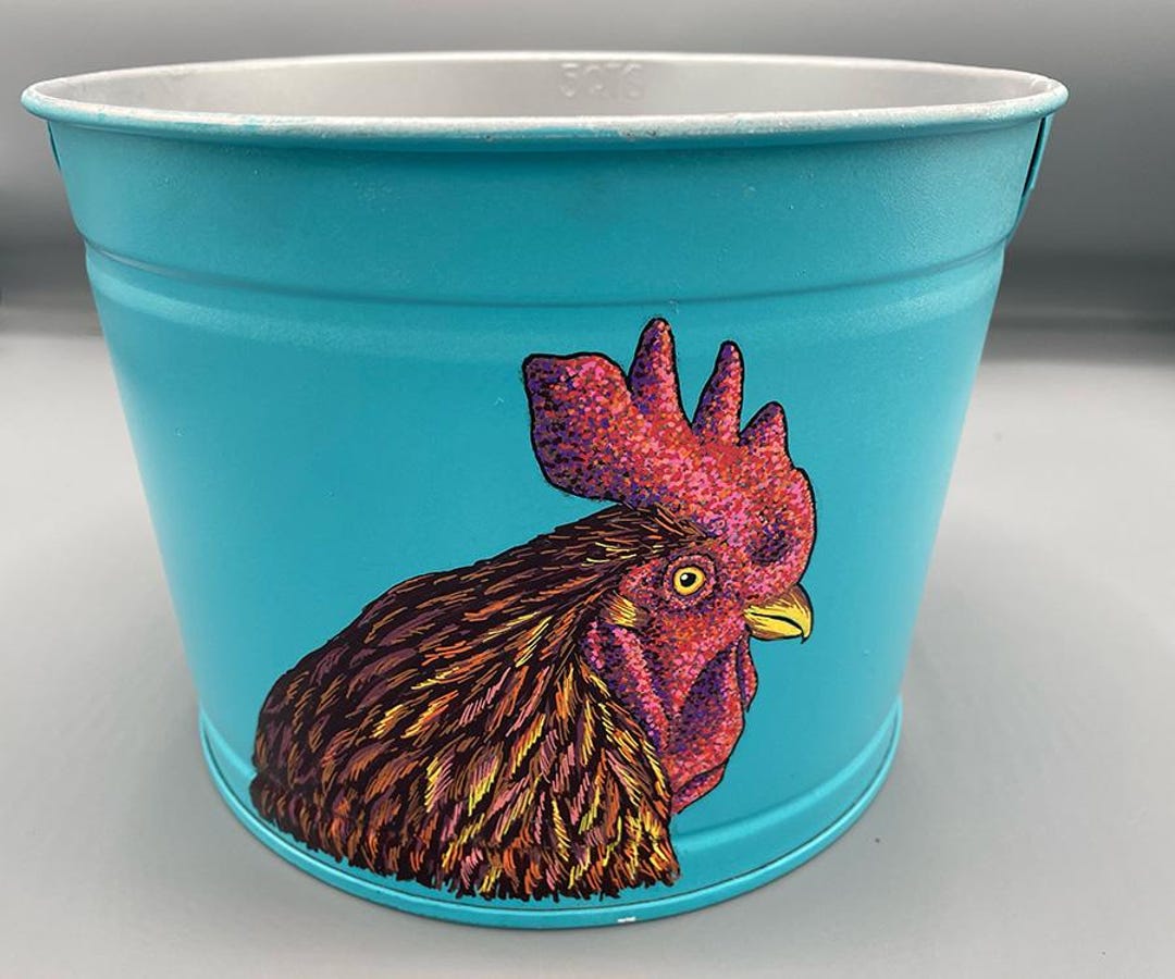 CUSTOM-MADE Small Hand-painted Chicken Bucket - 2.5 Quart - Etsy