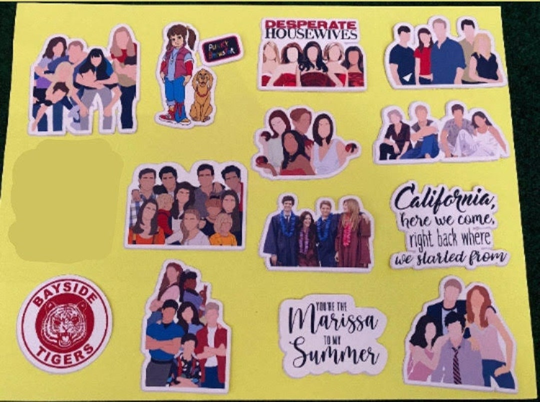 Fun Tv Show Stickers! All Your Favorite 80’s-90’s Tv Shows! Great for ...