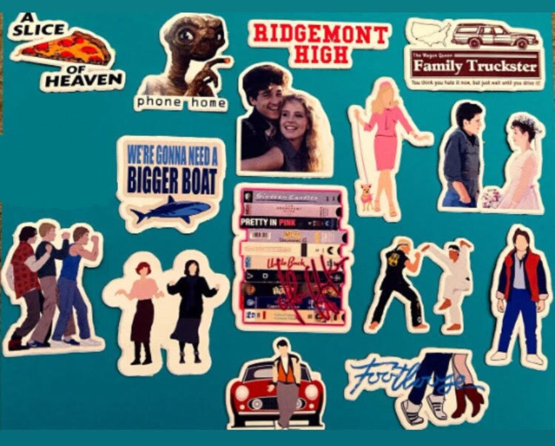 80's Movies Stickers! All Your Favorites From the 80's! Waterproof ...