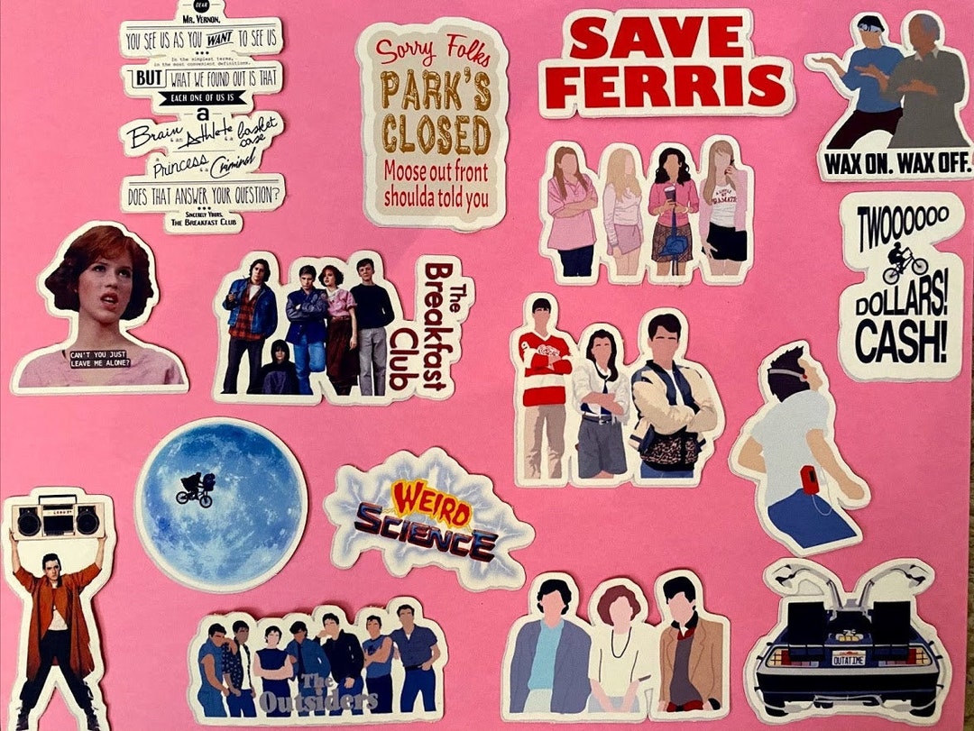 80's Movies Stickers! All Your Favorites From the 80's! Waterproof ...