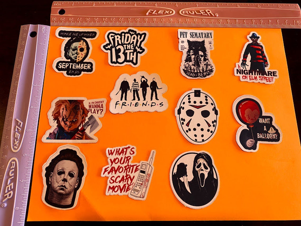 Scary Movie Stickers Great for halloween and thriller and | Etsy