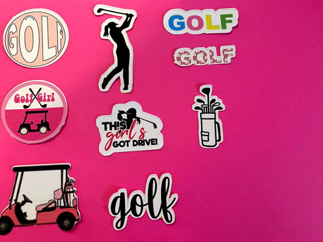 Girls Golf Stickers, Golf Bag, Golf Cart, Golf Clubs, Golf Ball - Etsy