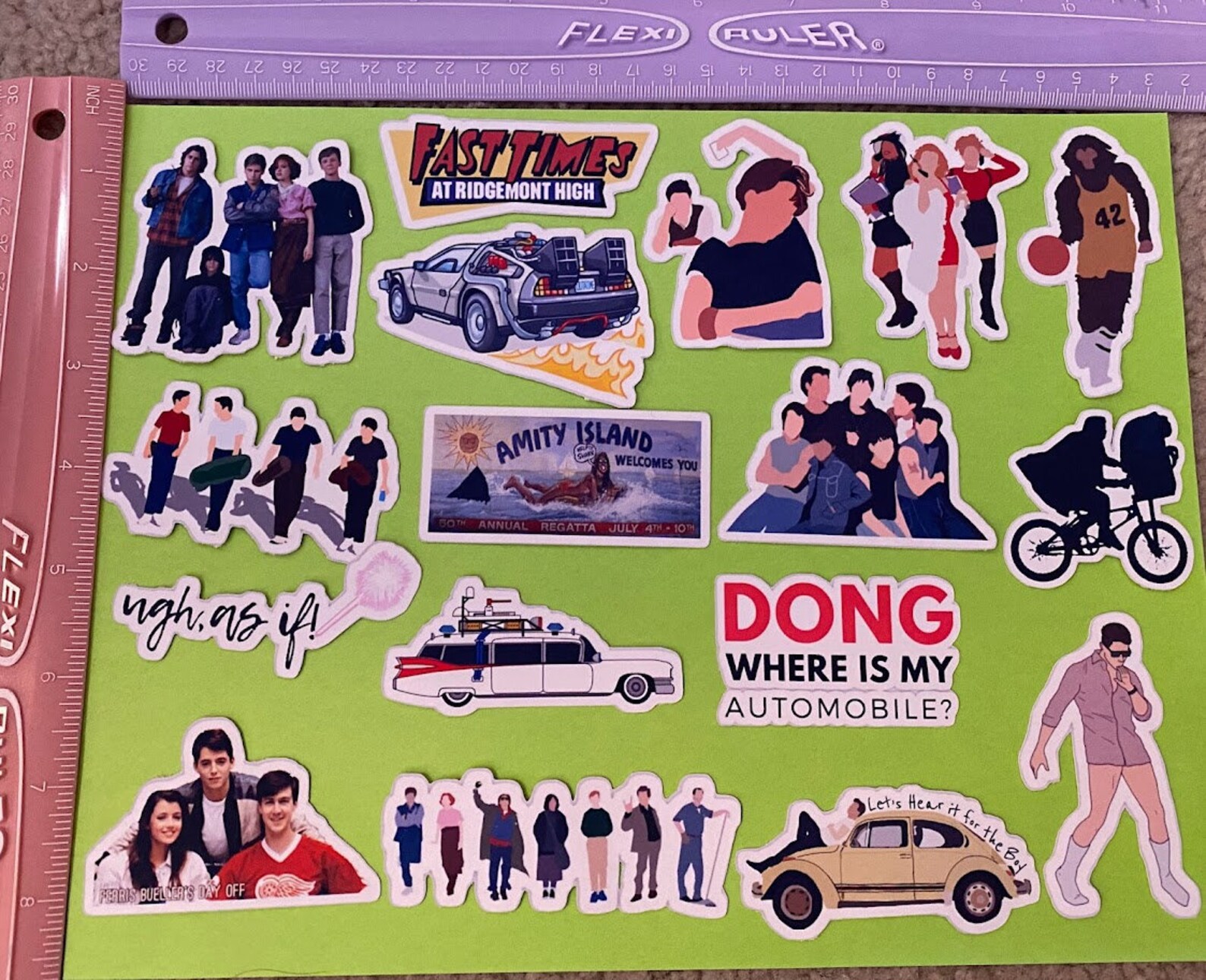 80's Movies Stickers! All the Best Movies From the 80's! Waterproof ...