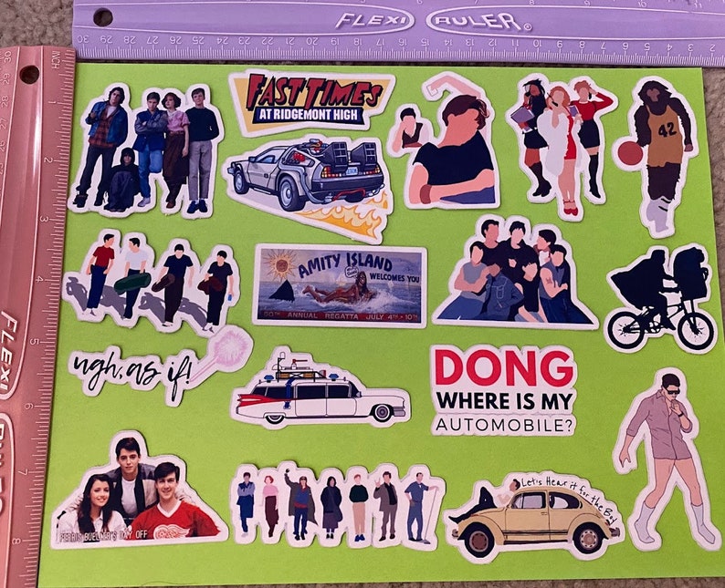 80's Movies Stickers! All the Best Movies From the 80's! Waterproof ...