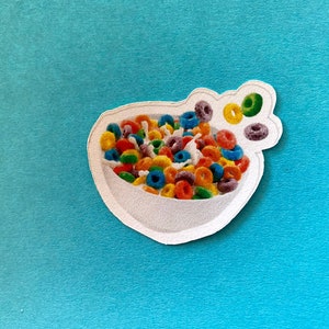 Fun Cereal Stickers! Fruity Pebbles, Froot Loops, Quisp, Smurf Berry ...