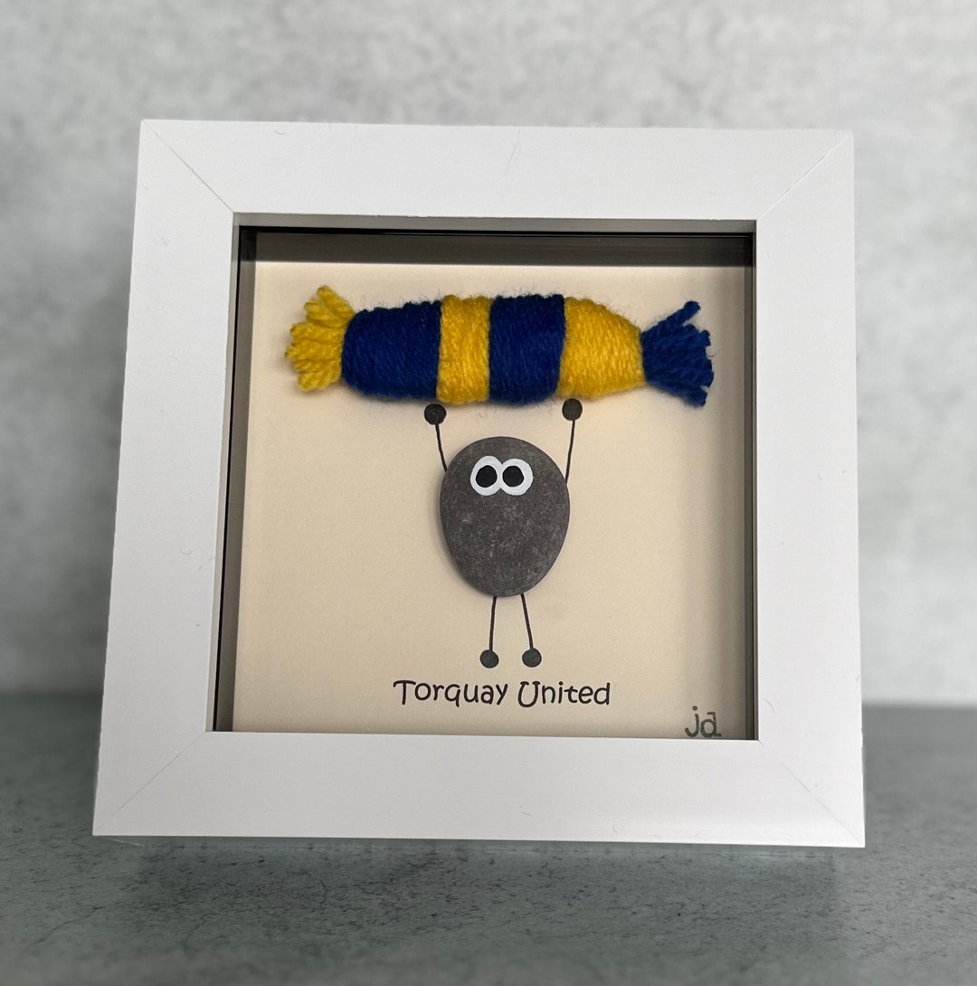 Torquay Frame- Torquay Art, Torquay Fan, Football Fan, Rock Art, Pebble ...
