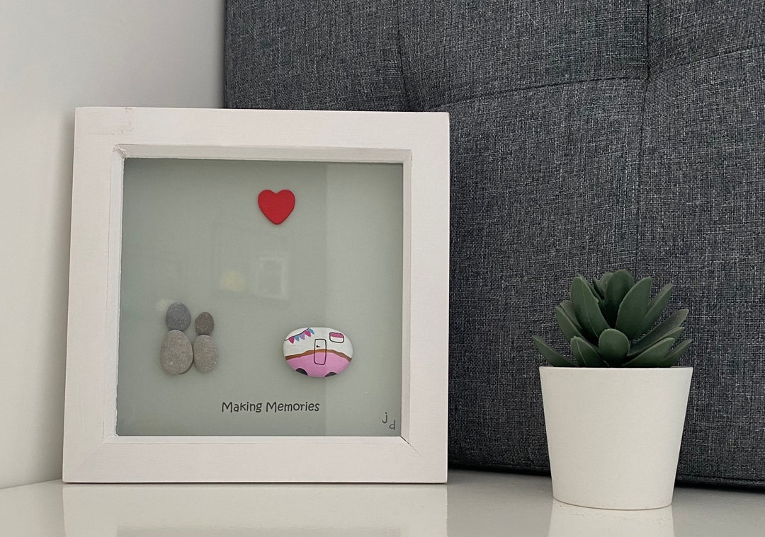 Caravan Frame Pebble Art, Caravan Art, Camping, Camper, Campervan ...
