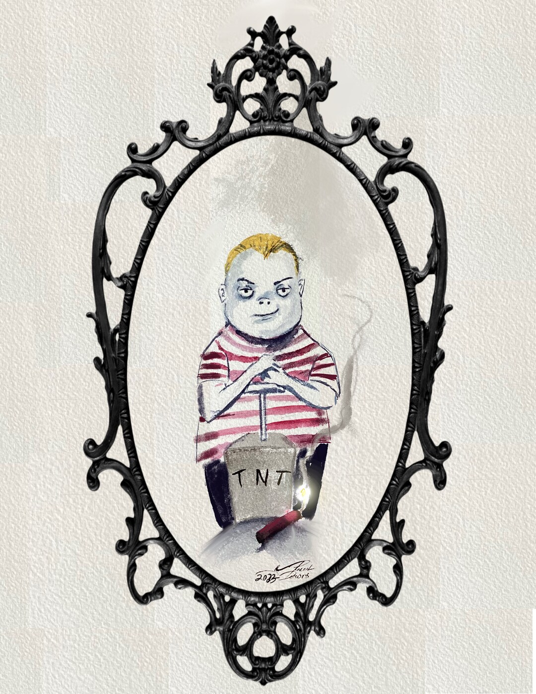 Pugsley by Paul Downs. Print of My Original Ink and Watercolor Fan Art ...