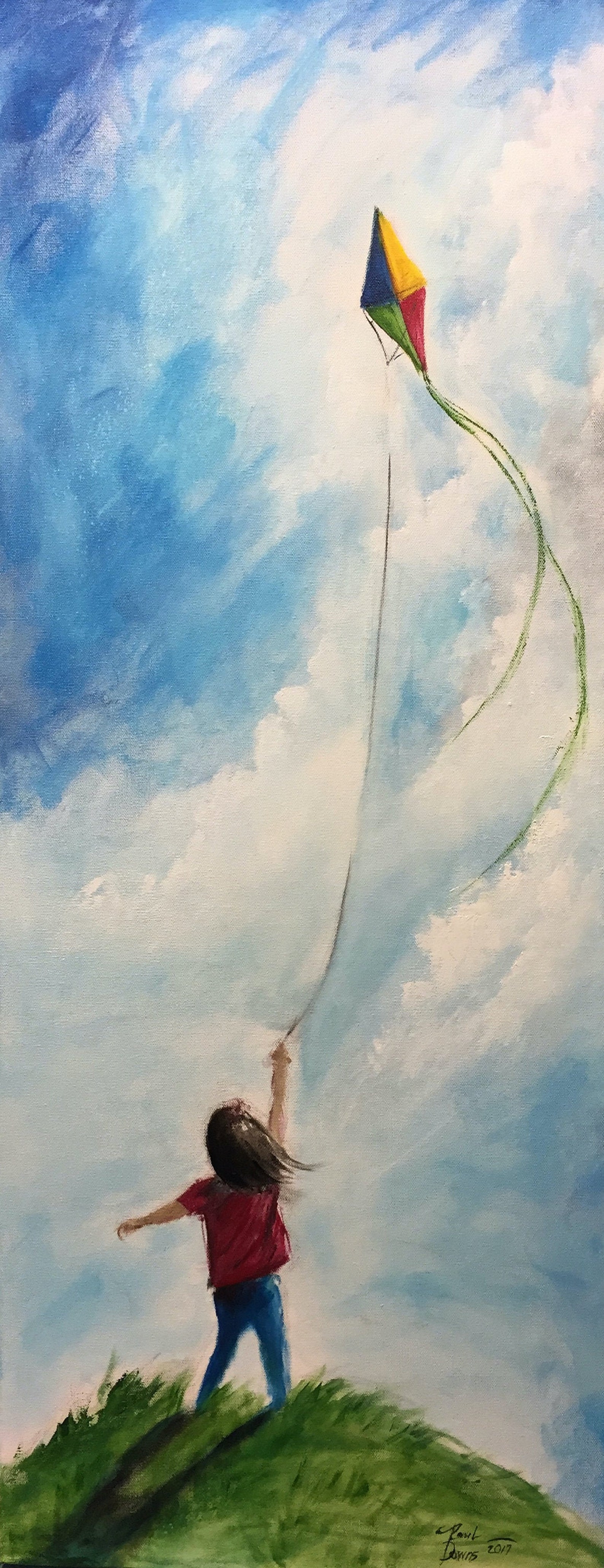 The Unique Kite by Paul Downs, A Fine Art Print of My Original Oil ...
