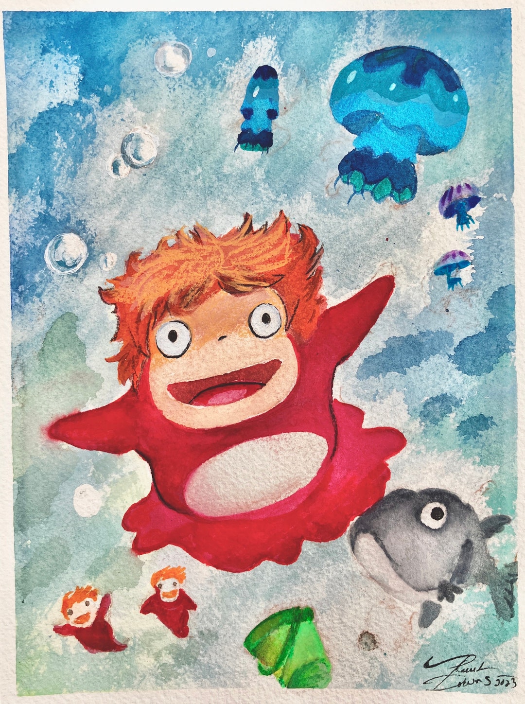 Ponyo in the Sea by Paul Downs. Archival Ink Print on Premium Photo ...