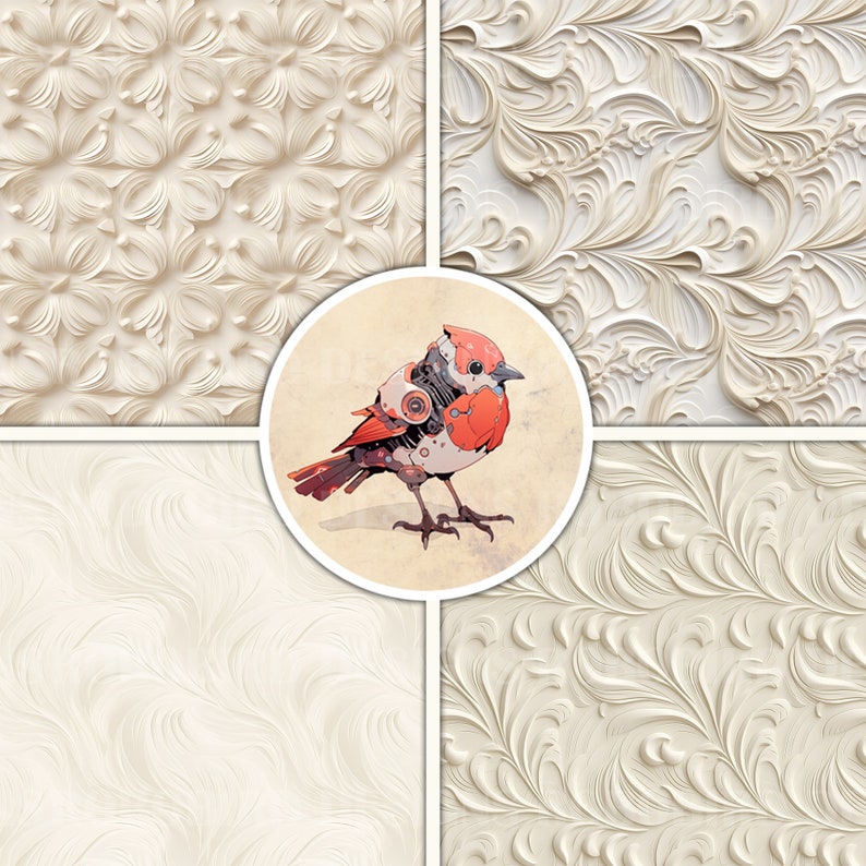 IVORY BACKGROUNDS, 12 Digital Printable Papers, Seamless, 12x12 Inches ...