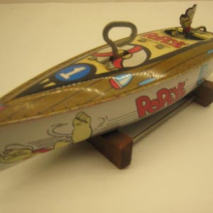 POPEYE Vintage Wind up Boat With Stand / Working Condition - Etsy