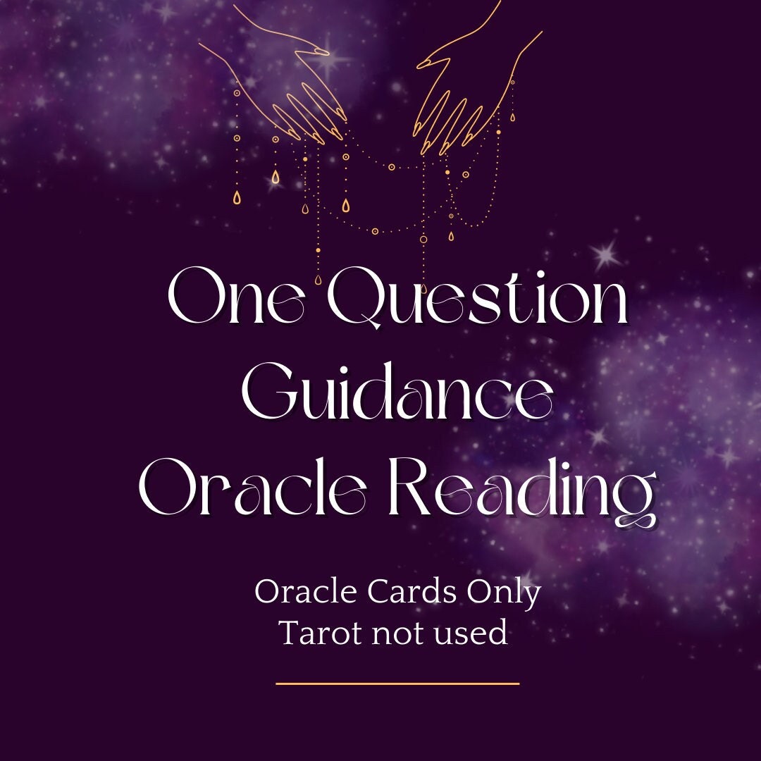 One Question Guidance Oracle Reading - Etsy