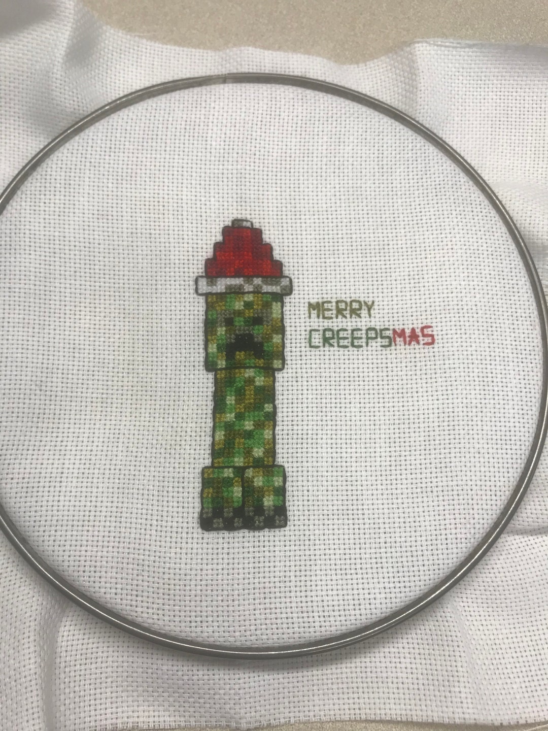 Merry Creepsmas Minecraft Creeper Christmas - Etsy