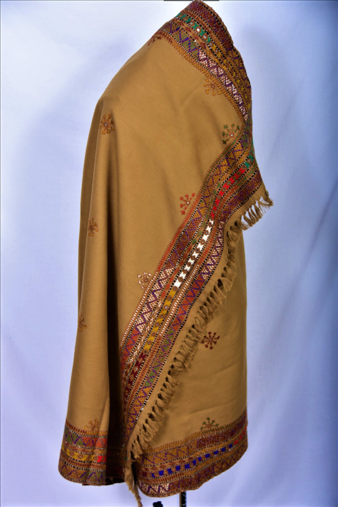 Baluchi Hand Embroidered Shawl Wrap Mirror Work - Etsy