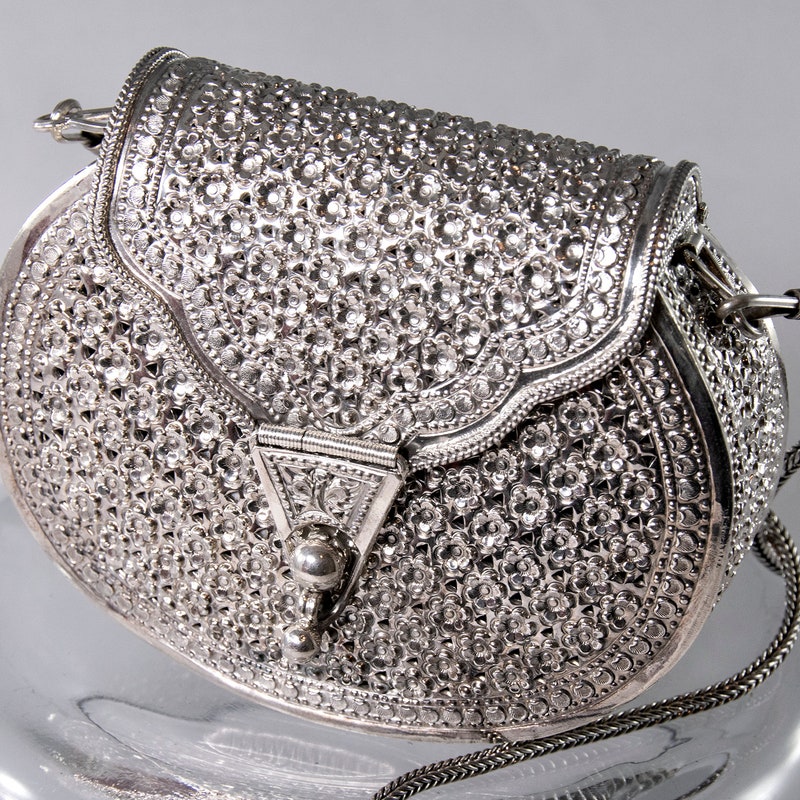 Silver Purse - Etsy