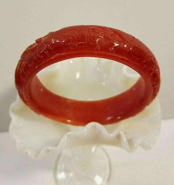 Rare Vintage Chunky Carved Chinese Natural Red Agate … - Gem