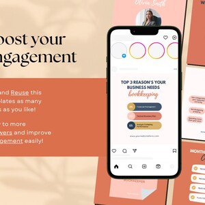 30 Bookkeeping Instagram Templates | Editable Canva Templates ...