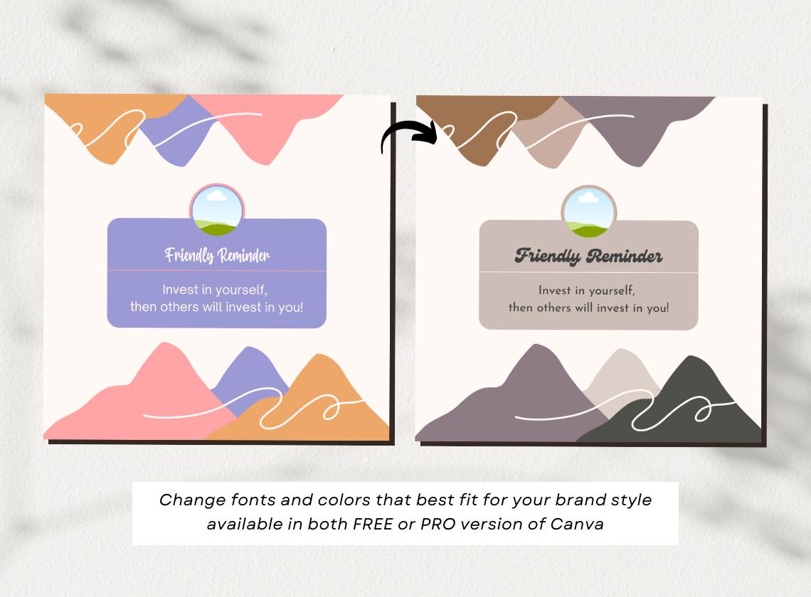 30 Boho Instagram Templates | Editable Canva Templates | Boho Aesthetic ...
