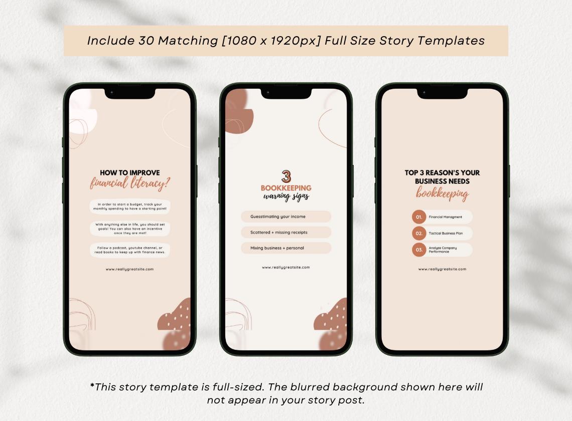 30 Bookkeepers Instagram Templates | Editable Canva Templates ...