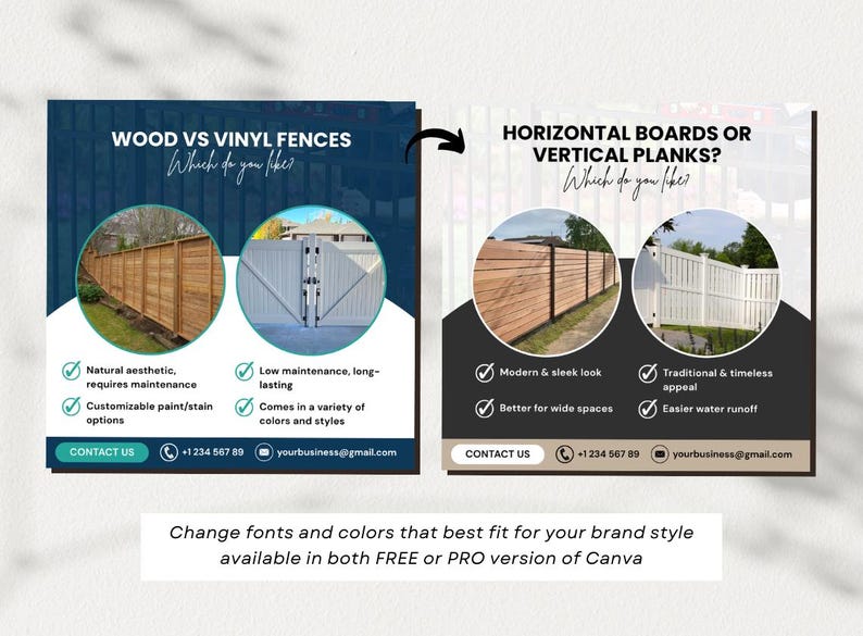 70 Fences and Gates Instagram Templates | Editable Canva Templates ...