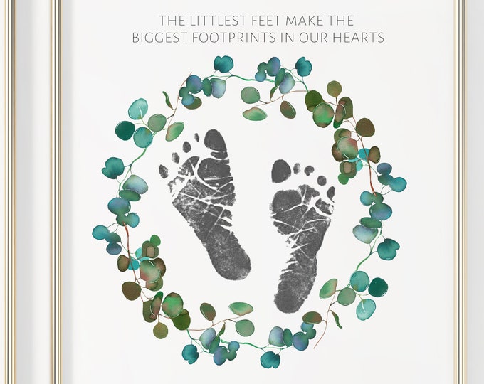 Newborn Footprint Newborn Baby Stats Baby's Footprint - Etsy