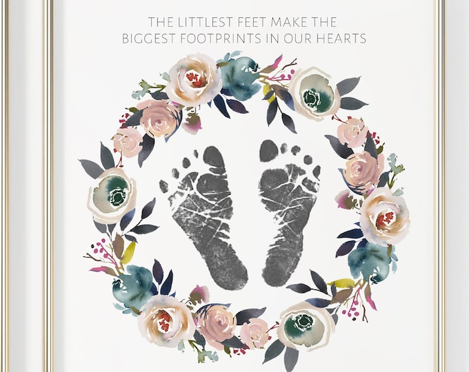 PRINTABLE Newborn Footprint Hospital Essential Baby Footprint Newborn ...